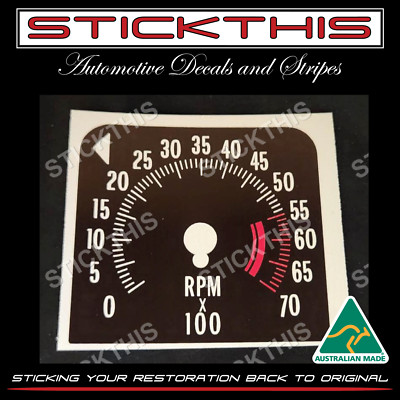 HQ Holden GTS Monaro Gauge Tacho 7,000 RPM Decal Sticker | eBay Australia
