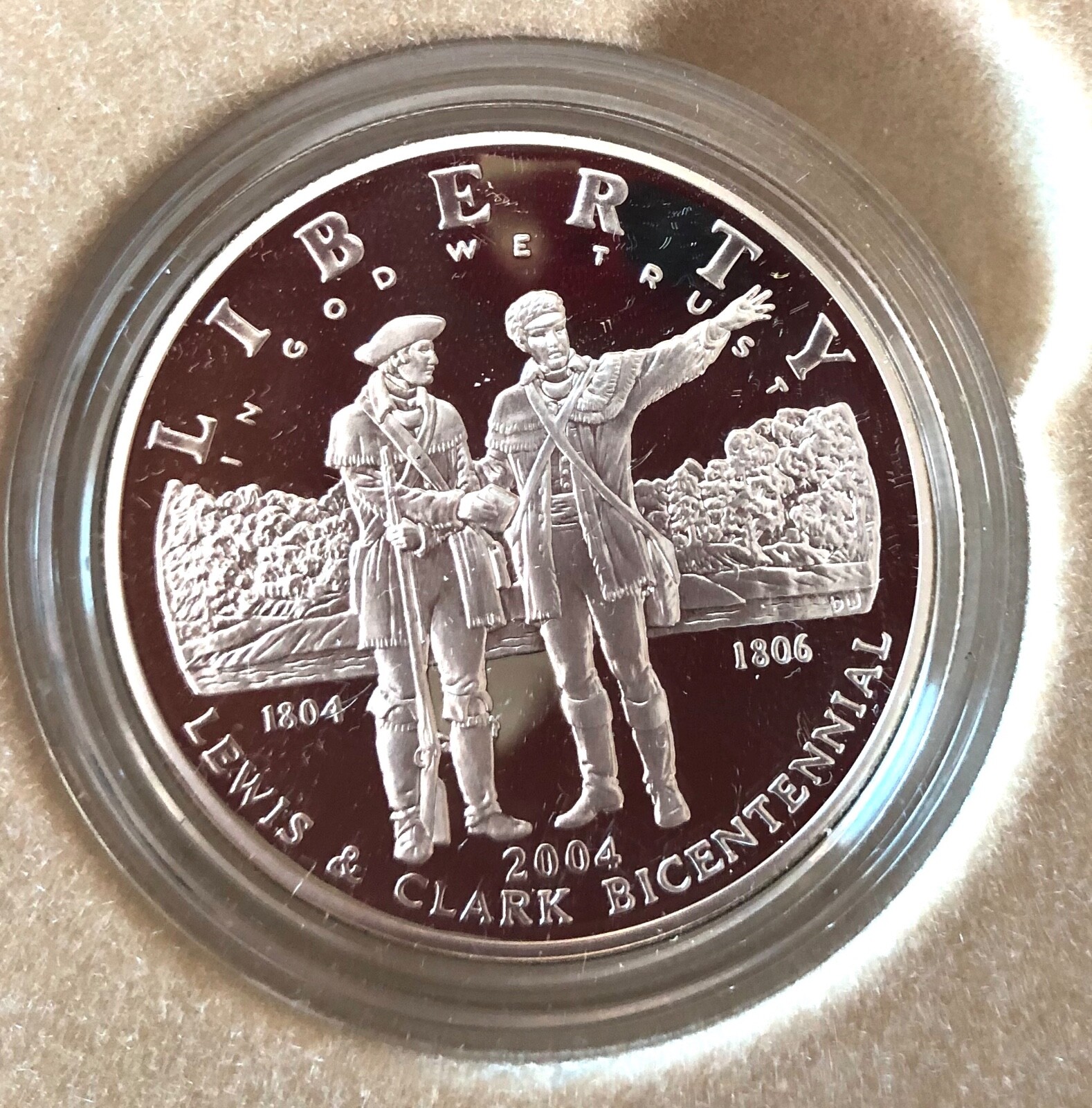 2004-P LEWIS & CLARK COIN & POUCH SET PROOF SILVER DOLLAR $1 - WYNONA ...