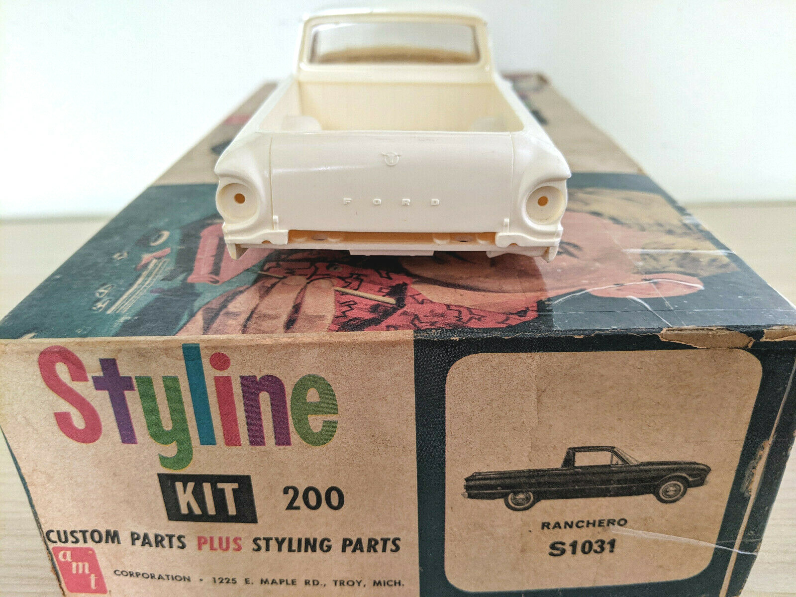 L@@K! "ORIGINAL ISSUE" AMT *STYLINE KIT "1961 FORD RANCHERO PICKUP ...