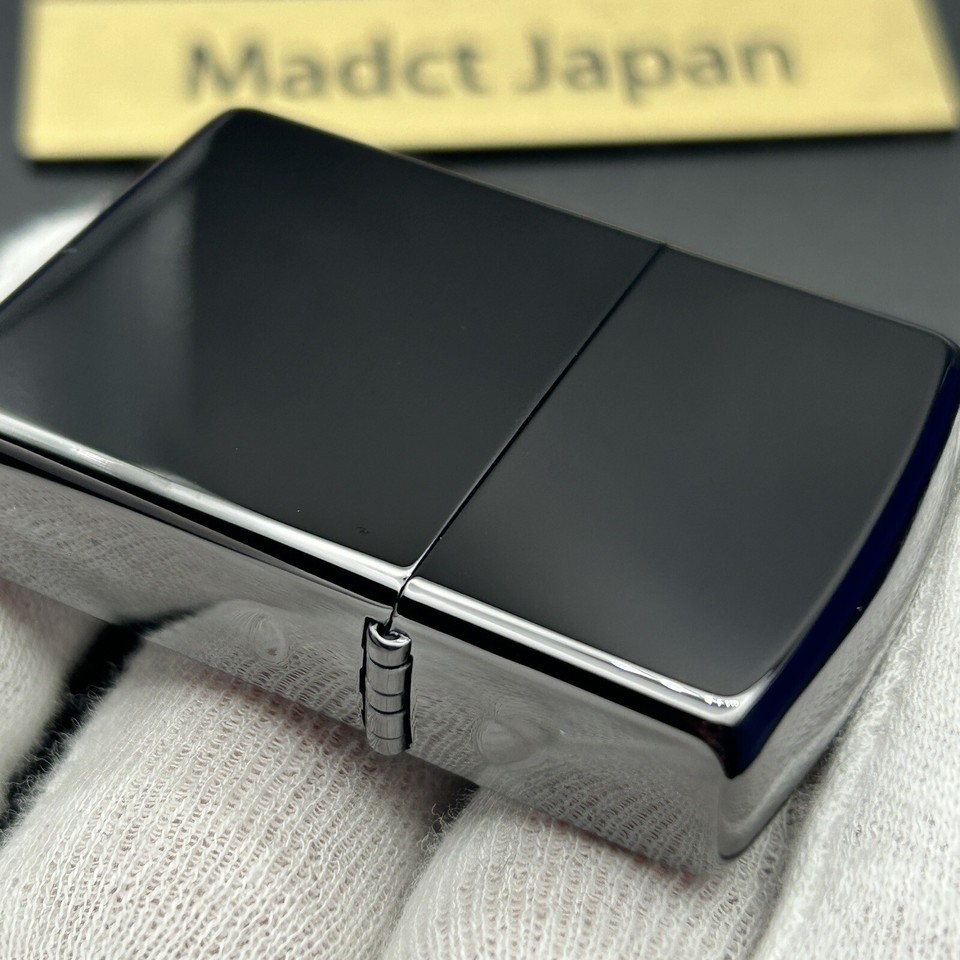 Zippo Armor Case Titanium Black Side Logo Oil Lighter Etching Brass ...