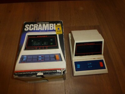 TOMY Tomytronic SCRAMBLE Electronic handheld game with Box! Konami 1982 ...