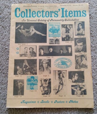 Vintage 1970s Collectors Items Unusual Catalog Of Personality ...