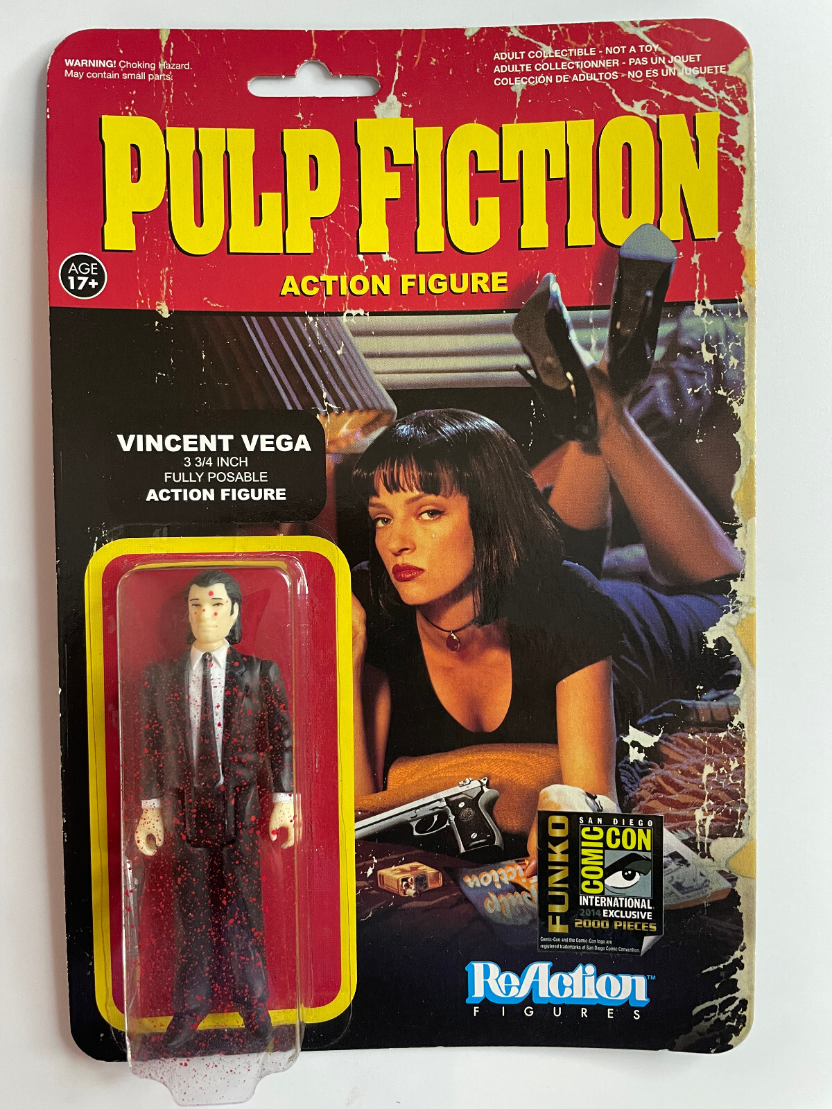 Pulp Fiction Bloody Vincent Vega Action Figure 2014 ReAction Movie ...