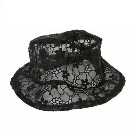 Lady Floral Bucket Hat Mesh Lace Fishing Bush Cap Summer Beach Sheer ...