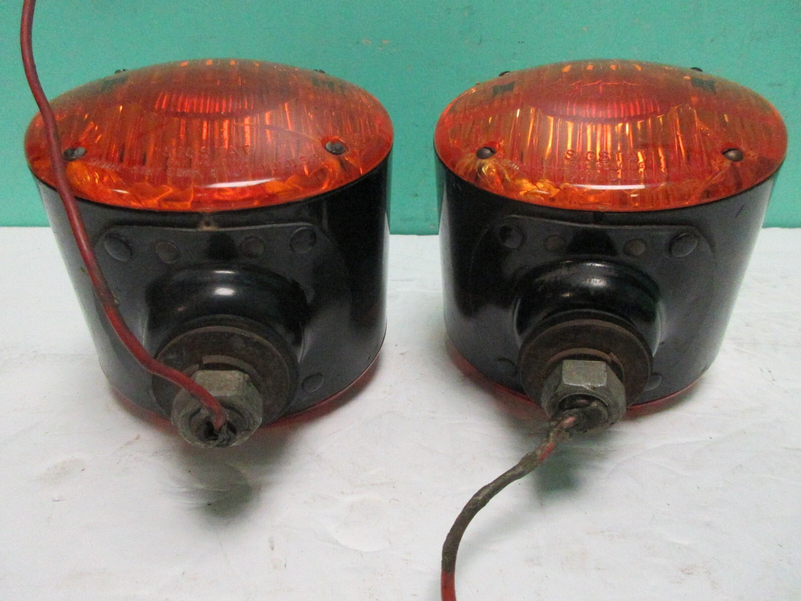 NOS Vintage 12 Volt Signal Stat Pair Truck Barrel 2 Sided Turn Signals ...
