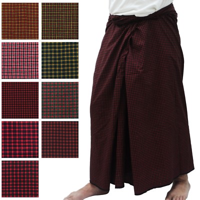 Mens Burmese Pants Paso Myanmar Longyi Traditional Dress Made in ...