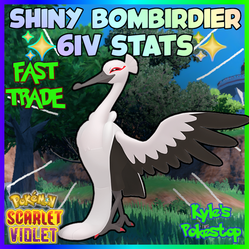 6IV SHINY BOMBIRDIER POKEMON SCARLET & VIOLET EV'D BATTLE READY 🚀 ...