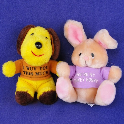 Russ Berrie I Wuv You This Much Puppy Dog Plush Honey Bunny Stuffed ...