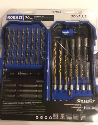 Kobalt, 70-pc Drill and Drive SpeedFit Screwdriver Bit Set | eBay
