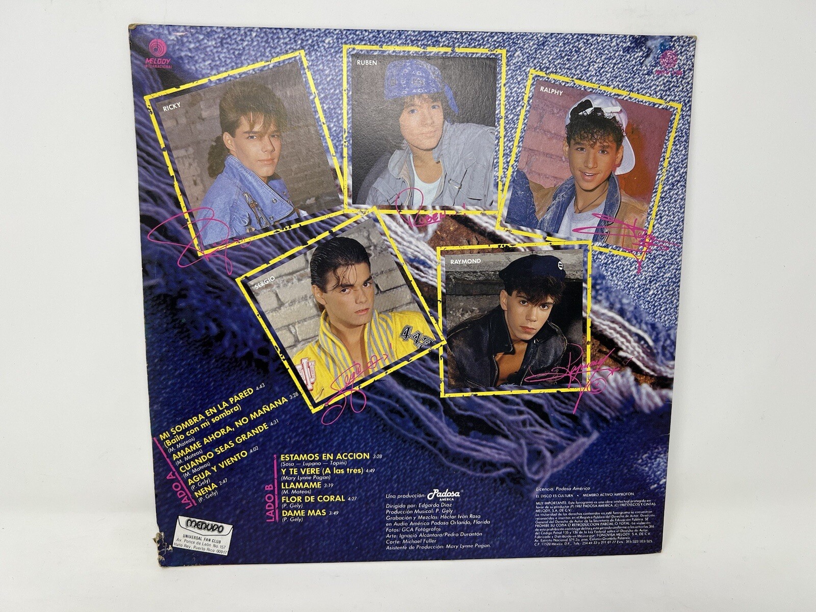 Menudo Somos Los Hijos del Rock Vintage Vinyl Record LP MITV-128 Ricky ...