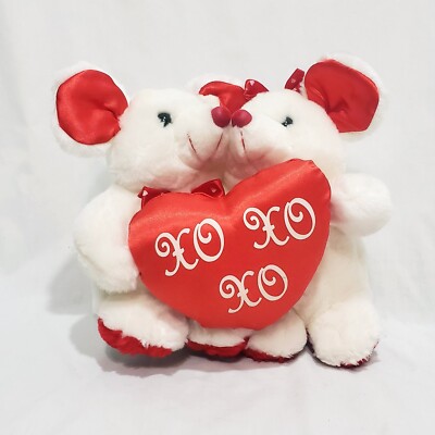 Valentine's Day Mice Heart XO XO XO Plush Stuffed Animal 9" Trading Co ...