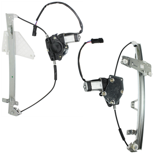 Set of 2 Window Regulators Glass Rear Driver & Passenger Side Left ...