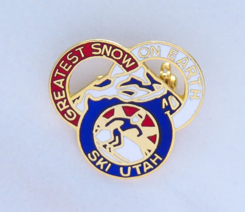 Ski Utah Pin Vintage Brooch Greatest Snow On Earth Skiing Winter Sport ...