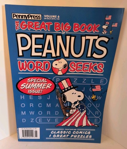 Peanuts Snoopy Word Seeks Puzzles Great Book by Penny Press Vol 6 ...