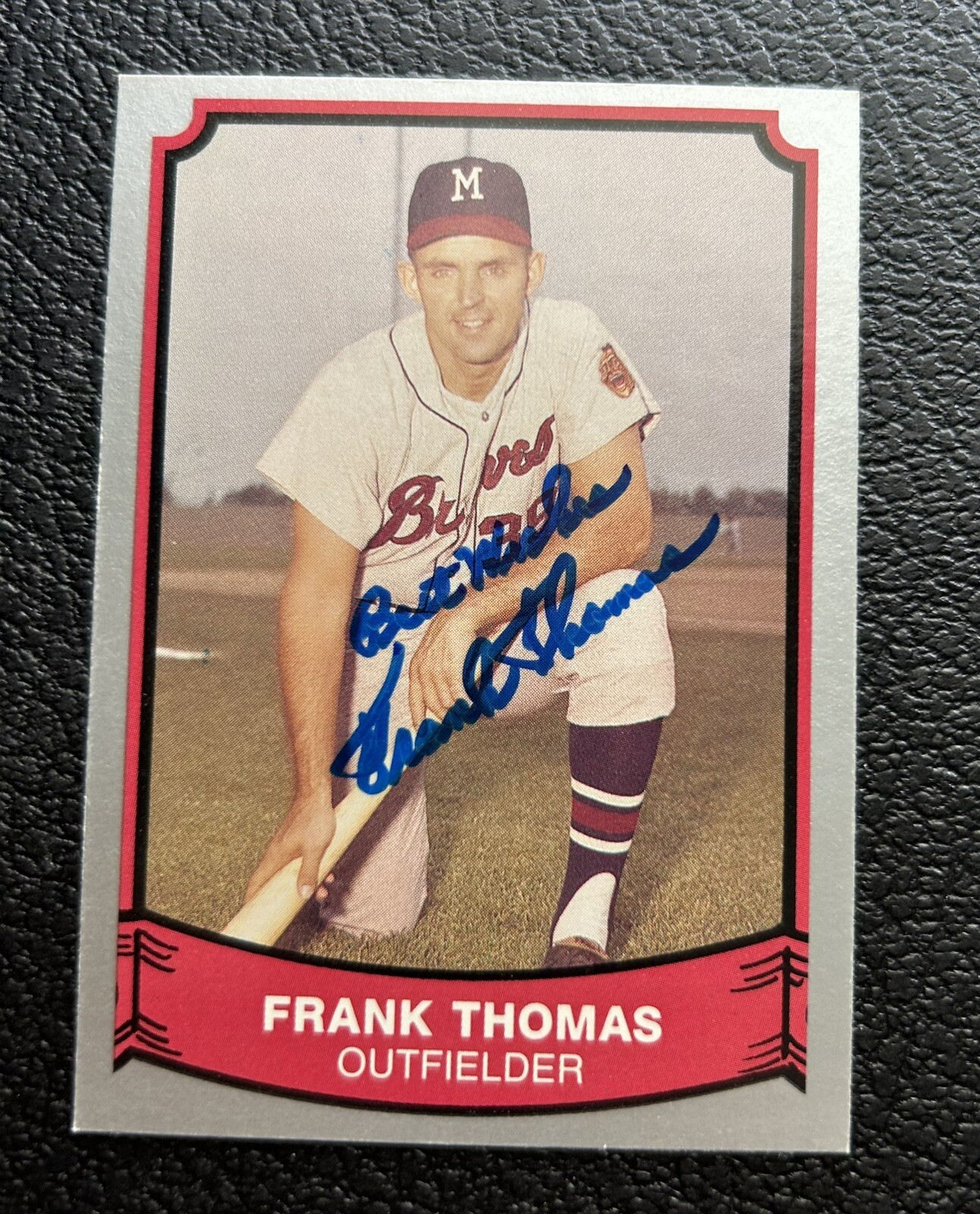 FRANK THOMAS Signed Autographed 1988 PACIFIC LEGENDS CARD #123 Braves ...