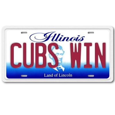 Chicago Illinois CUBS WIN Baseball Team Aluminum Vanity License Plate ...
