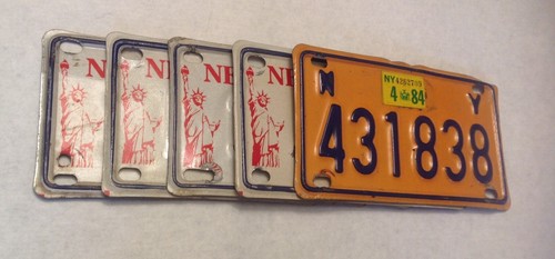 Vintage NEW YORK STATE MOTORCYCLE LICENSE PLATE LOT OF 5 | eBay