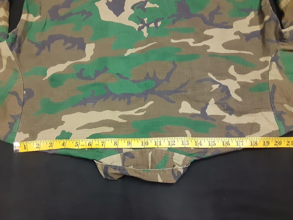 VTG 70s 80s US Army Military ? RDF ERDL Camo Camouflage Poplin Shirt ...