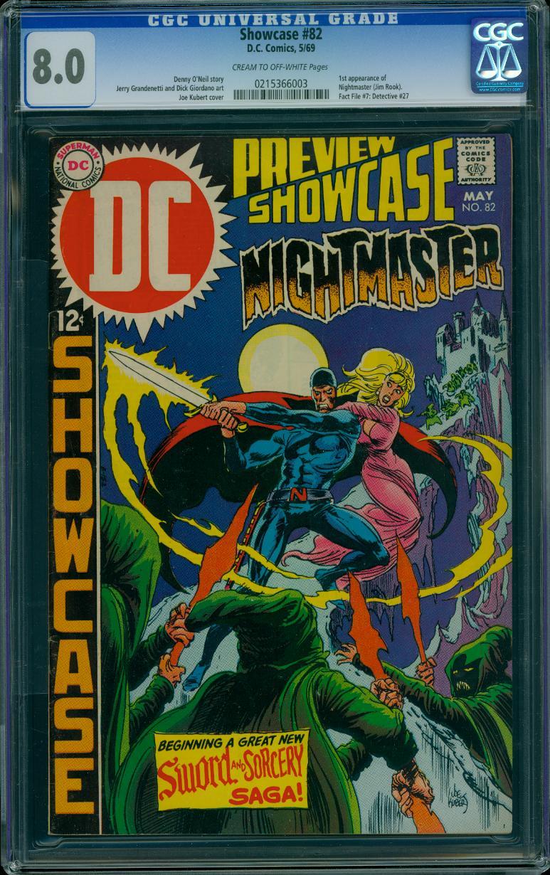 Showcase 82 CGC 8.0 Silver Age DC Comic 1st NightMaster L@@K | eBay