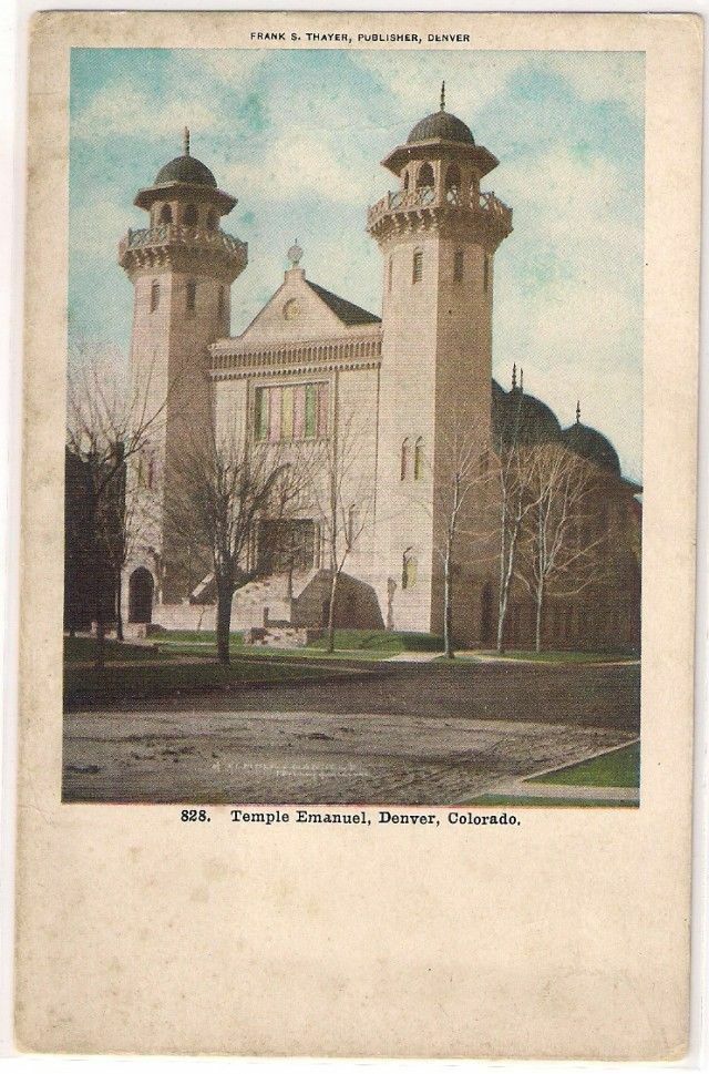 Judaica Old Postcard Jewish Synagogue Denver Colorado | eBay