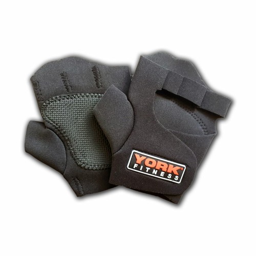 York Fitness Gym Gloves Weight Lifting Exercise Workout Neoprene Padded ...