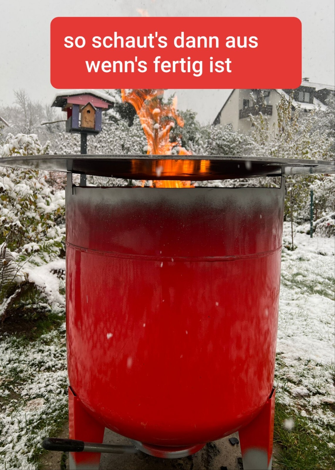 Grillfass, massives Gefäß zum Bau eines schönen Fassgrill mit Füßen ...