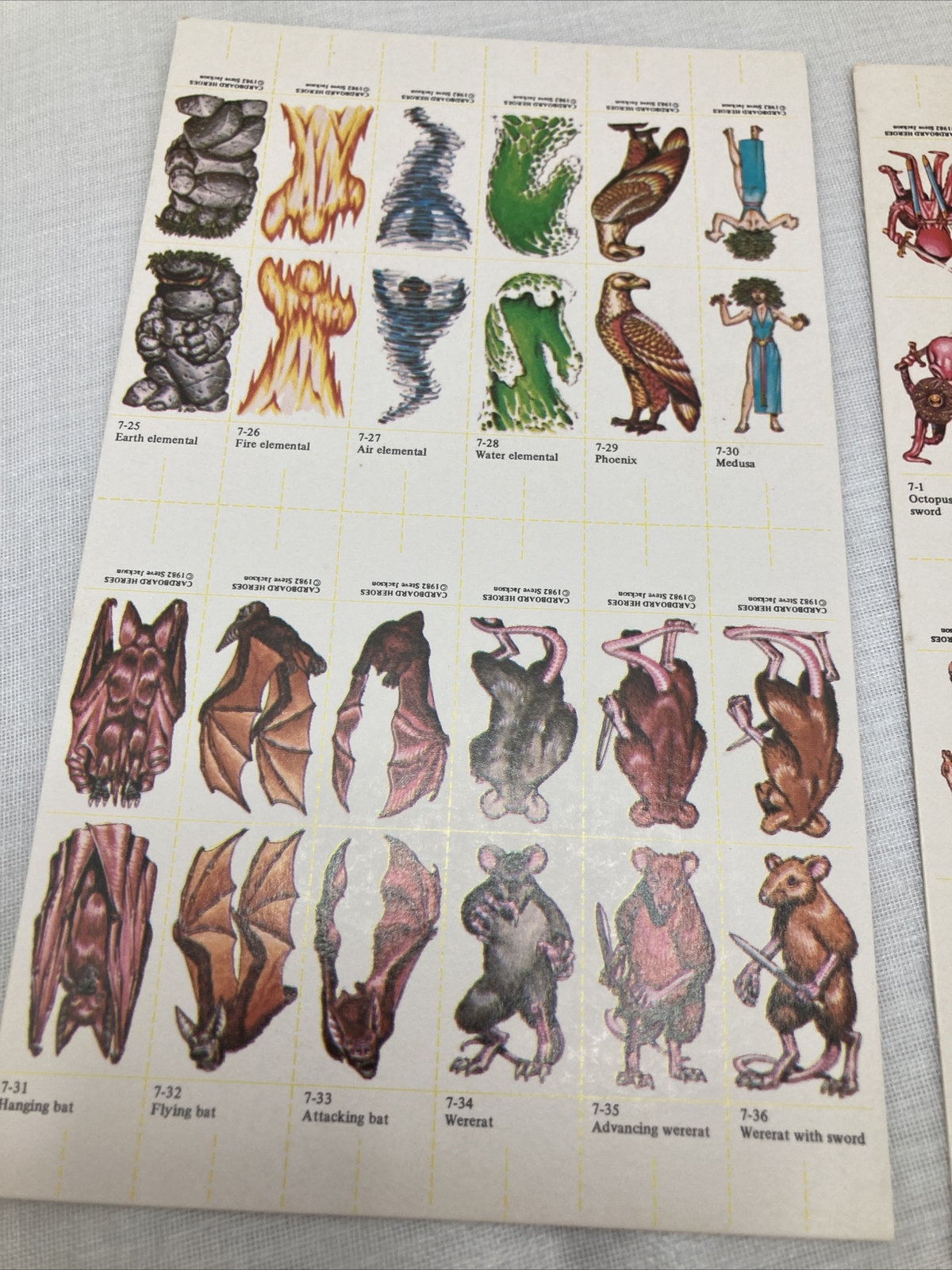 Cardboard Heroes Set #7 Monsters II Steven Jackson Games 2107 ...