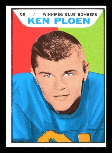 1965 TOPPS CFL FOOTBALL #126 Ken Ploen NM-MT Winnipeg Blue Bombers Iowa ...