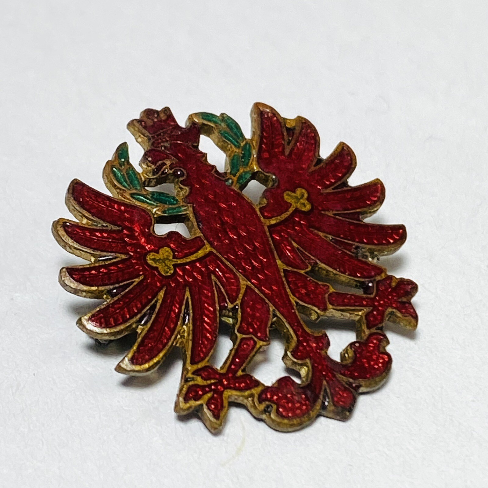 WWI Austria Hungary Empire Eagle of Tirol Tyrol 23mm Enamel Cap Badge ...