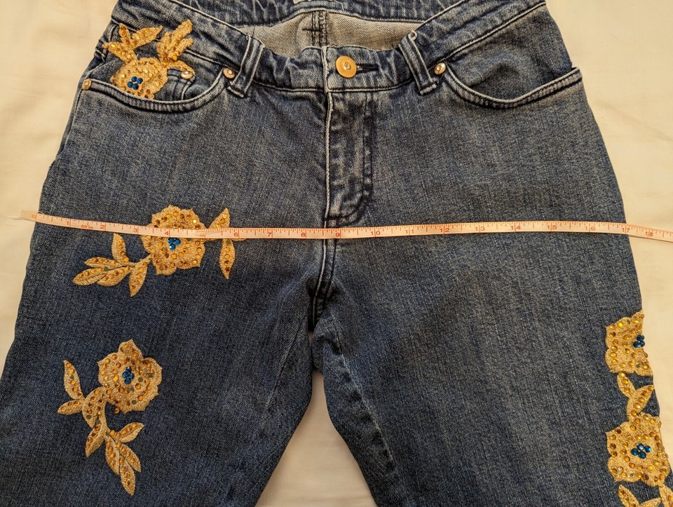 CACHE Embroidered Jeans Size 0 | eBay