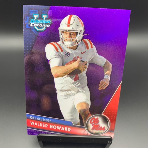 2023 Bowman Chrome U #78 Walker Howard Purple Refractor /399 Ole Miss ...