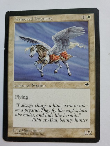MTG Magic The Gathering Card Armored Pegasus Summon Pegasus White ...