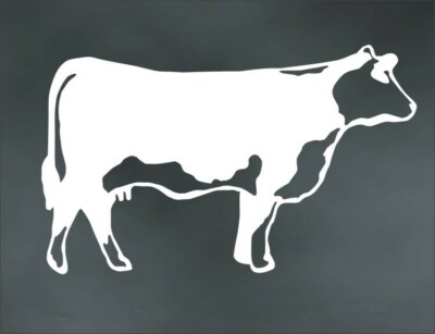 HEREFORD CATTLE COW decal sticker for dairy or milk farm truck or barn ...