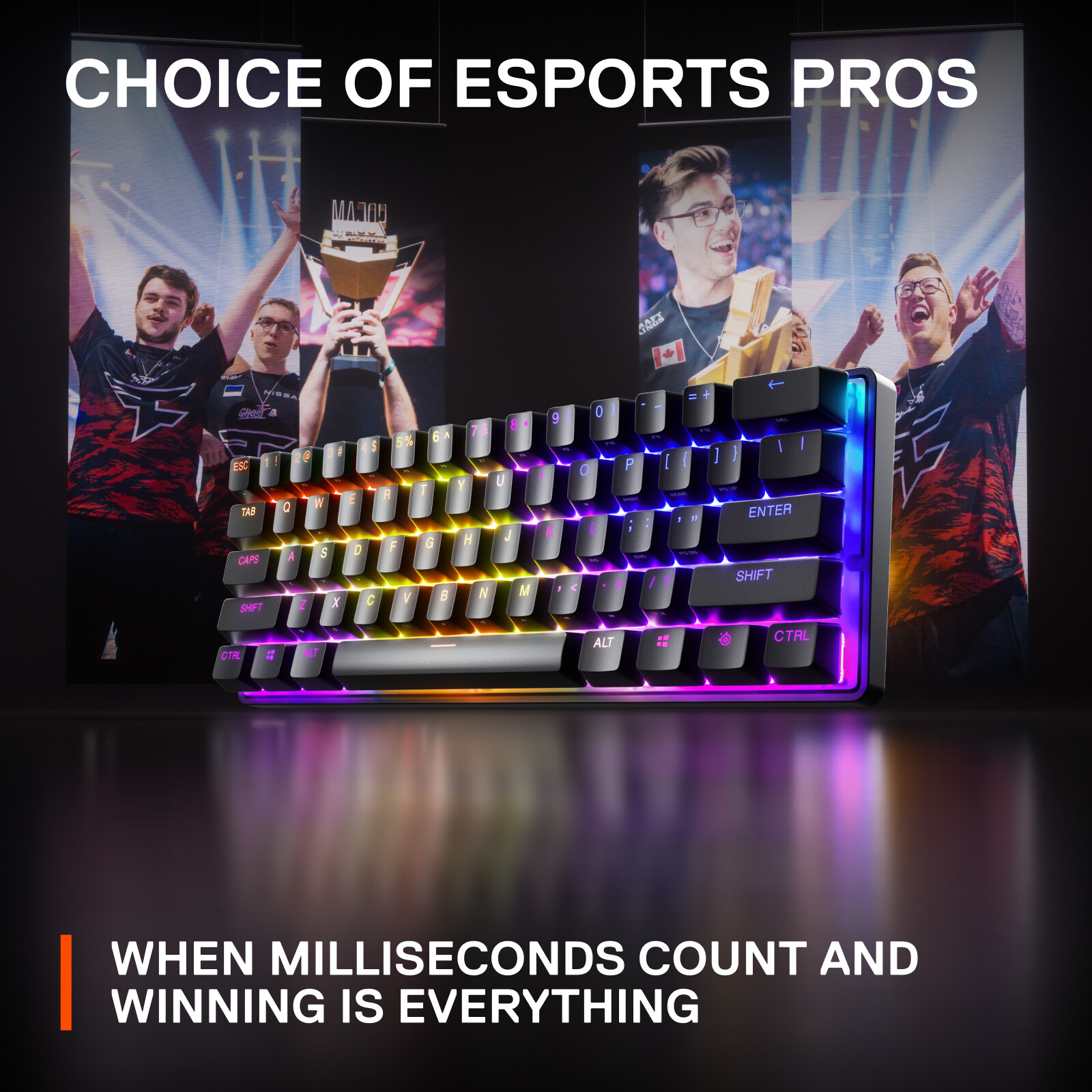 SteelSeries Apex Pro Mini Wired Mechanical Gaming Keyboard - Black RGB ...