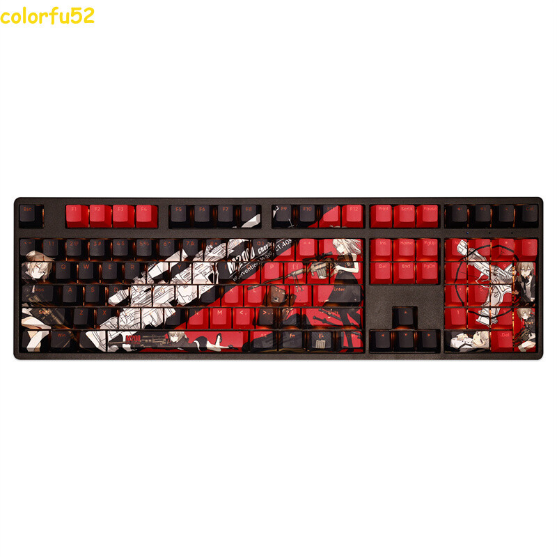 Anime Girls Frontline Transparent Keycap PBT 108 Keycaps for Cherry MX ...