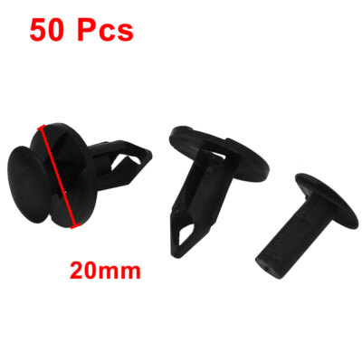50 Pcs 8.5x7.5mm Plastic Push Type Rivet Retainer Fastener Bumper Pin ...
