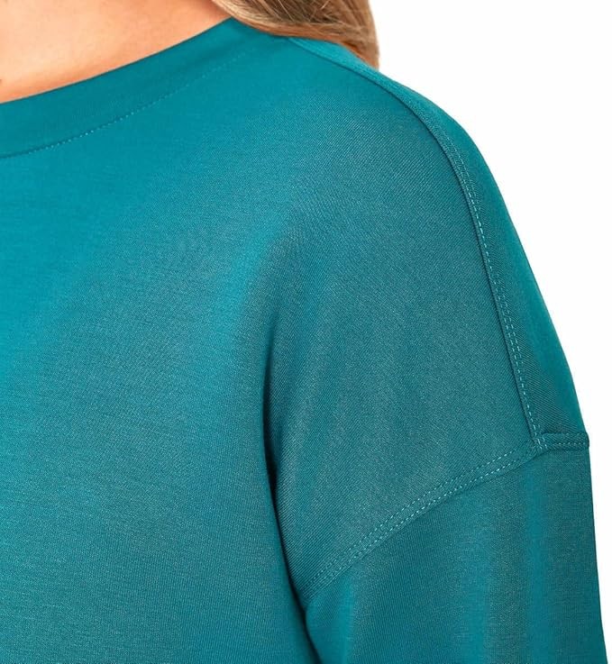 Mondetta Womens Midweight Long Sleeve Crewneck Scuba Sweatshirt ...