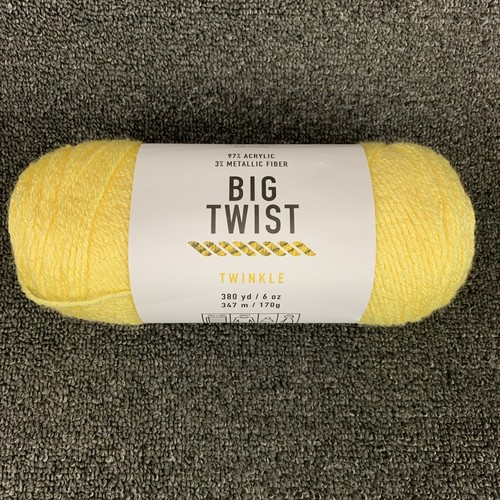 Big Twist Twinkle Yarn Yellow Weight #4 100% Acrylic 6oz/380yds | eBay