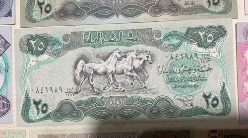 Lot Of 15 Notes SADDAM HUSSEIN IRAQ/IRAQI DINAR PAPER MONEY Most Of ...