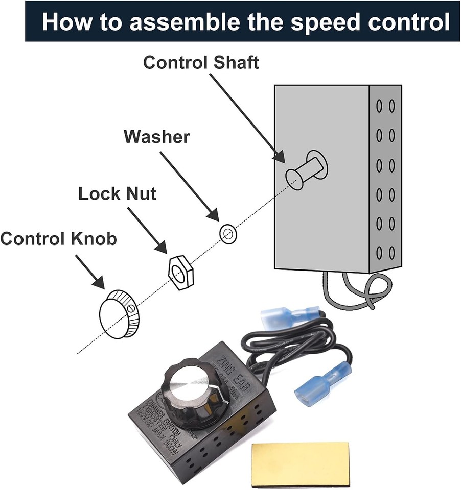 Hiorucet Rheostat Variable Speed Control Switch 120V for Heat N Glo ...