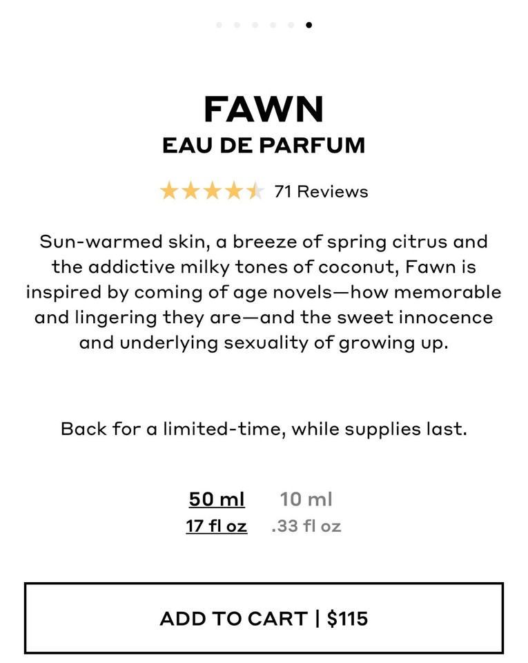 Ellis Brooklyn Fawn Eau De Parfum Spray 1.7oz / 50ml NEW IN BOX retail ...