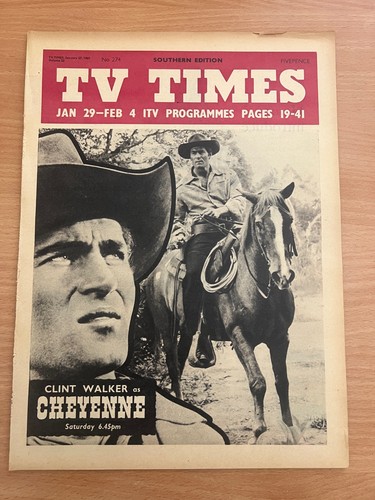 An original, unbound copy of TV Times magazine, January 27th 1961 ...