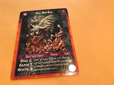 OLD ONE-EYE : RAGE WYRM CCG card, Werewolf White Wolf TCG, Black Spiral ...