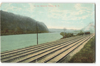 Postcard 1916 In The Mohawk Valley, N.Y., train in the distance VTG ME6 ...