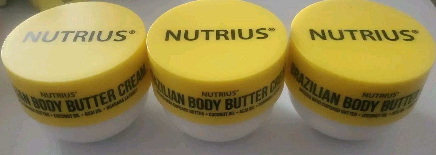 3 Nutrius Brazilian Body Butter Cream 6fl.oz./177mL New Lot Of 3 Jars ...