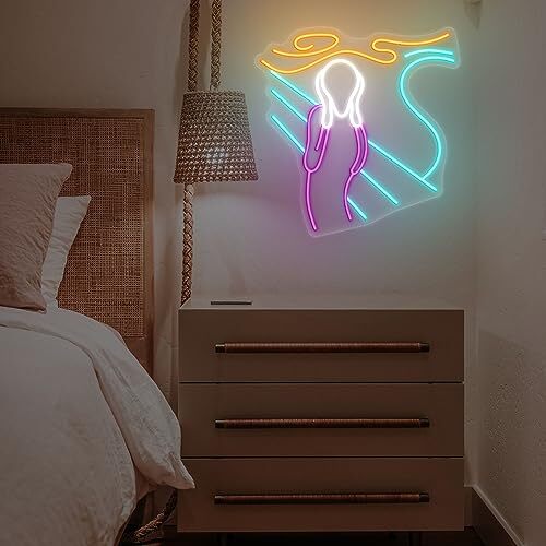The Scream Neon Sign for Wall Decor Modern Painting Neon Wall Decor LED ...