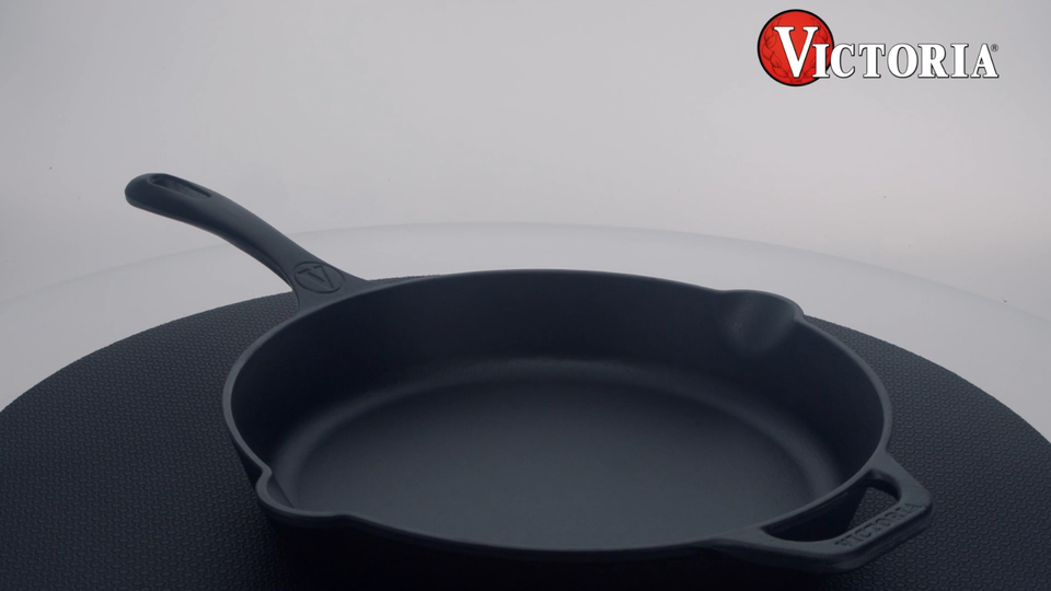 Victoria Cast Iron Skillet Large Frying Pan Seasoned Surface Cast Iron ...