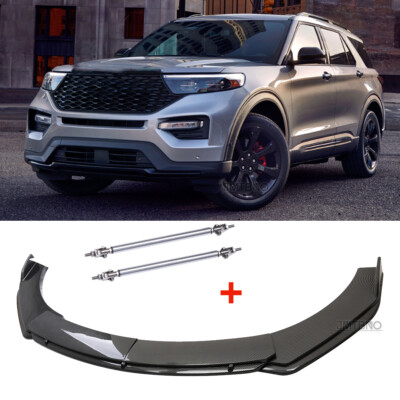 For Ford Explorer ST Front Bumper Lip Spoiler Splitter Carbon Fiber ...
