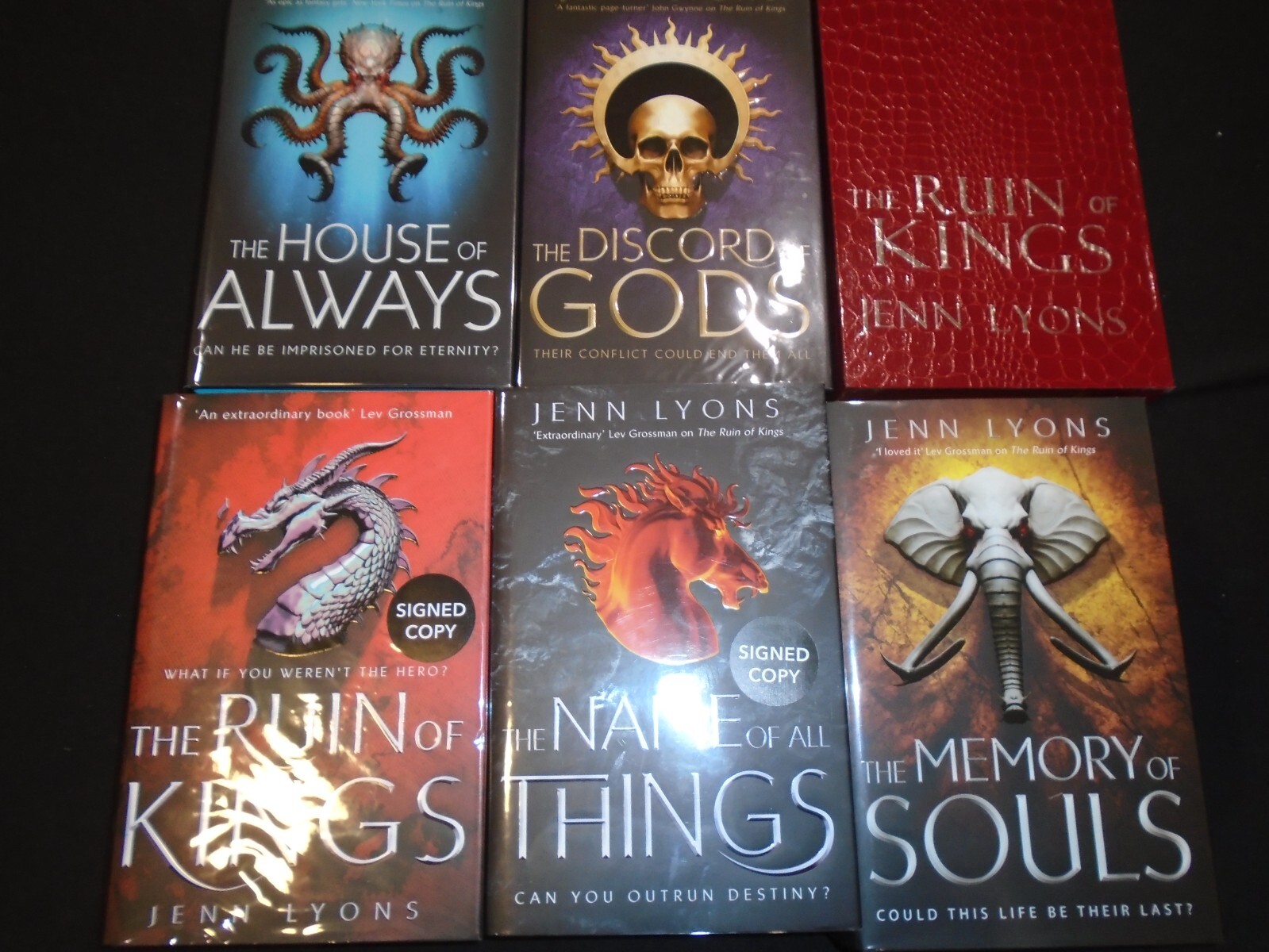 Signed Jenn Lyons A Chorus Of Dragons Books1-5 UK1/1 Limited Editions ...