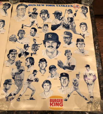 15 1978 Vintage New York Yankees Posters World Series Champions Burger ...